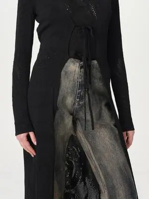 DAILY PAPER Long Sleeve Knit Sweater With Drawstring Detail