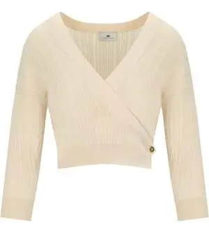 Elisabetta Franchi Knitted Top With V-neck