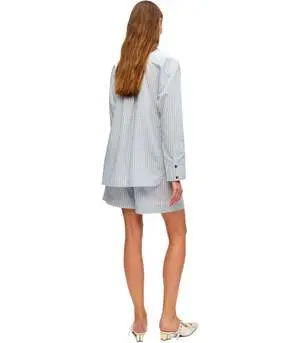 GANNI Striped Chambray Shirt