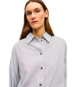 GANNI Striped Chambray Shirt