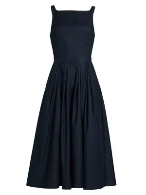 REFORMATION Jovana Stretch-Cotton Sleeveless Midi-Dress