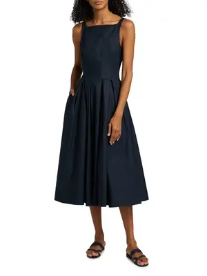 REFORMATION Jovana Stretch-cotton Sleeveless Midi-dress