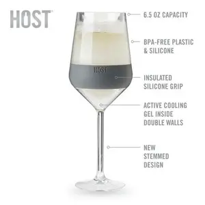 HOST Stemmed Wine Freeze Cooling Cup Set Of 2