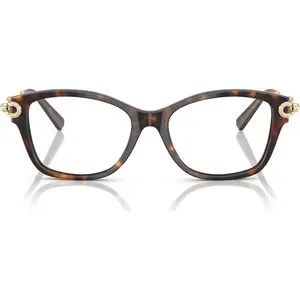 Tiffany & Co. 53mm Butterfly Optical Glasses - Havana /demo Lens