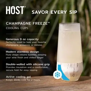 HOST Champagne Freeze Cooling Cup Set Of 4