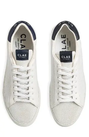 Clae Bradley Knit Low Top Sneakers - White Navy Cactus