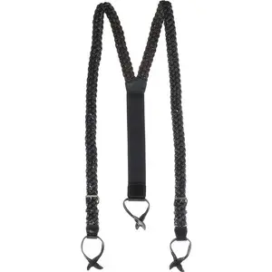 THE BRITISH BELT COMPANY Braided Button-end Suspenders - Black