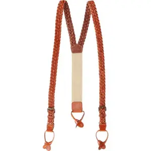THE BRITISH BELT COMPANY Braided Button-end Suspenders - Tan
