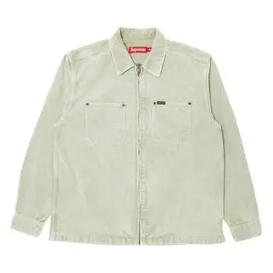 Supreme Washed Corduroy Zip Up Shirt - Tan
