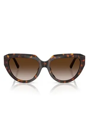 Tiffany & Co. 55mm Pillow Sunglasses - Havana/brown Gradient