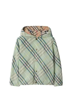 Burberry Reversible Check Cotton Blend Jacket