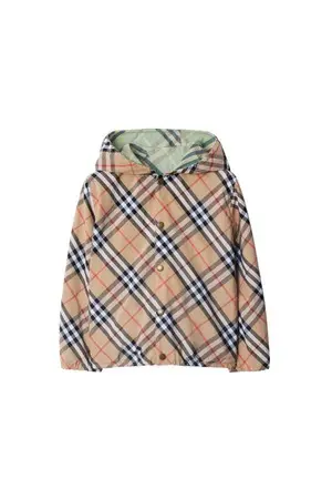 Burberry Reversible Check Cotton Blend Jacket