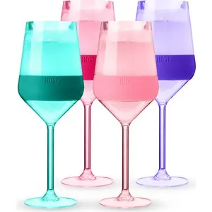 HOST Stemmed Wine Freeze Cooling Cup Set Of 4 - Tinted