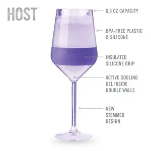 HOST Stemmed Wine Freeze Cooling Cup Set Of 4