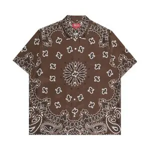 Supreme Bandana Silk Short-sleeve Shirt - Brown