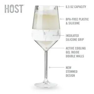 HOST Stemmed Wine Freeze Cooling Cup Set Of 2