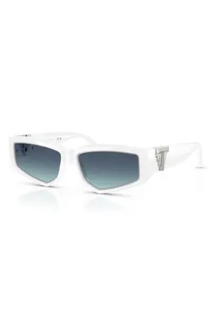 Tiffany & Co. 55mm Pillow Sunglasses - Bright White/azure Blue
