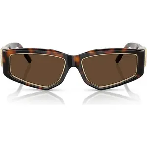 Tiffany & Co. 55mm Pillow Sunglasses - Havana/light Brown