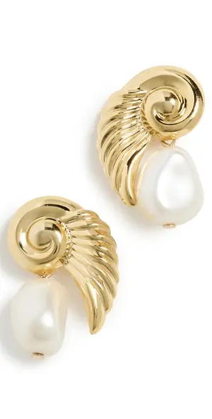 LELET NY Denise Winged Pearl Drop Earrings