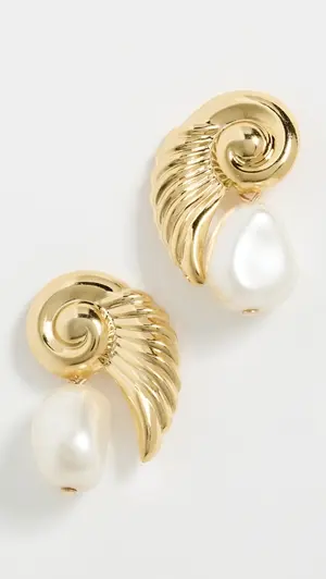 LELET NY Denise Winged Pearl Drop Earrings