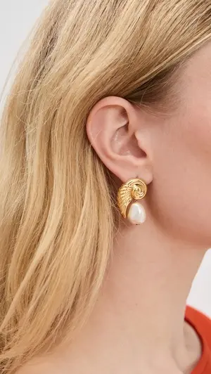 LELET NY Denise Winged Pearl Drop Earrings