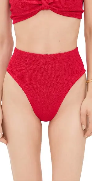 Hunza G High Waisted Bikini Bottom - Red