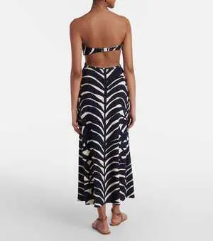 Johanna Ortiz Ocean Layers Cutout Maxi Dress