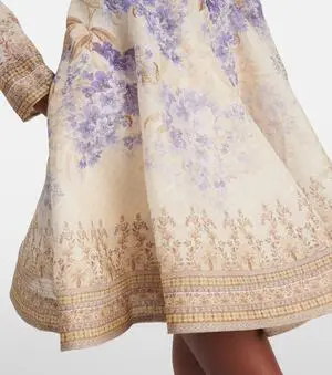 Zimmermann Dawning Plunge Printed Minidress