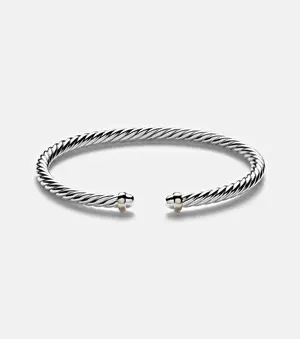 David Yurman Cable Flex® Sterling And 14kt Gold Cuff Bracelet - Silver