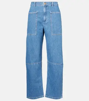 Velvet By Graham & Spencer Farah Cropped Barrel-leg Jeans - Blue
