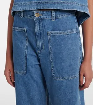 Velvet By Graham & Spencer Farah Cropped Barrel-leg Jeans - Blue