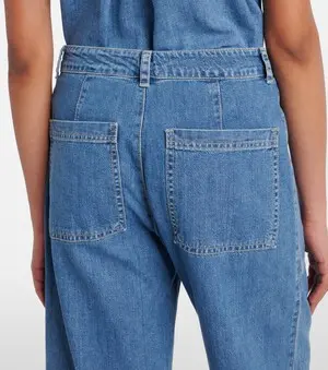 Velvet By Graham & Spencer Farah Cropped Barrel-leg Jeans - Blue