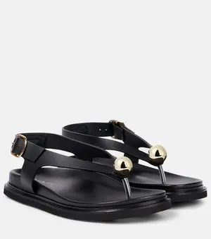 Souliers Martinez Gold Tone Sandals For Women