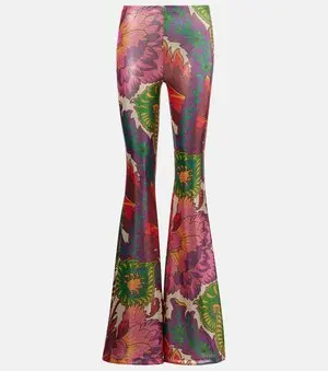 Etro Etro Flared Jersey Pants Multicoloured