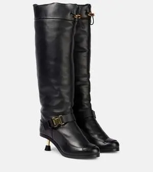 Sacai Leather Knee-high Boots