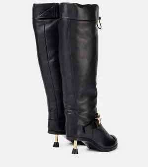 Sacai Leather Knee-high Boots