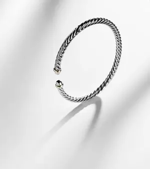 David Yurman Cable Flex® Sterling And 14kt Gold Cuff Bracelet