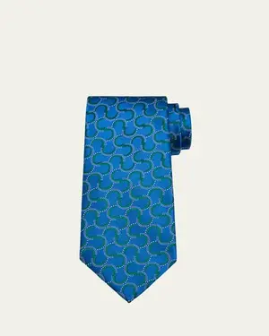 Charvet Charvet Swirl-Pattern Silk Tie 2-grn
