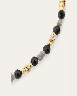 JAN LESLIE Spinel And Raw Diamond Bracelet