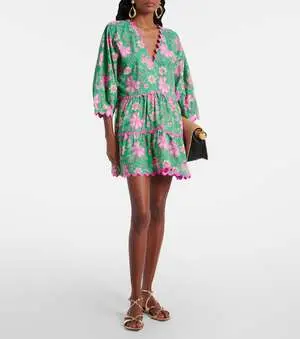 JULIET DUNN Floral Printed Mini Dress