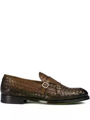 DOUCAL'S Leather Double-buckle Monk Shoes