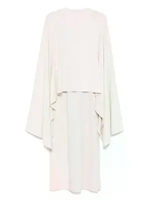 Goen.j Ribbed Cape Dress - Neutrals