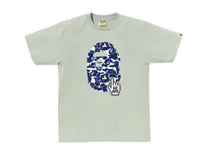 BAPE Camo Go Ape Pointer Big Ape Head Tee Shirt - Green
