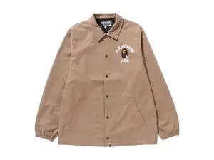 A BATHING APE Go Ape Pointer College Coach Jacket - Beige