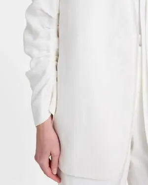 Lafayette 148 New York Layered Blazer With Pleated Sleeves