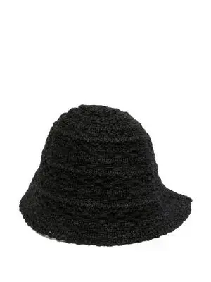 Goen.j Tweed Bucket Hat - Black