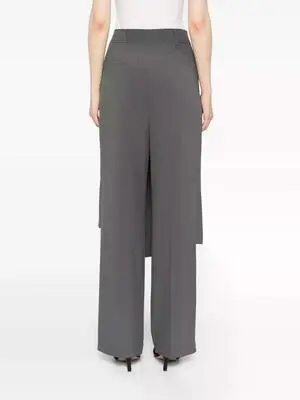 Goen.j Asymmetrical Pleated Trousers - Grey