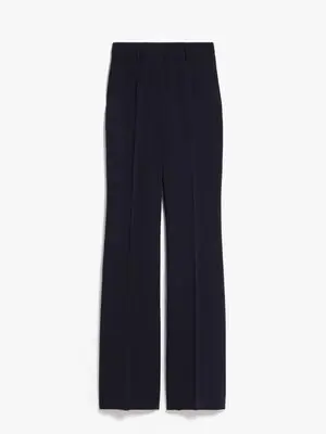 Max Mara Flared Cady Trousers - Navy