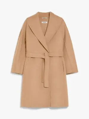Max Mara Double-faced Wool Robe Coat - Camel
