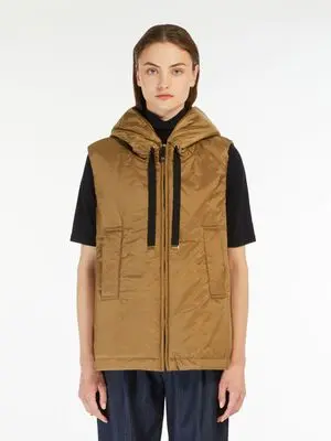 Max Mara Padded Water-repellent Gilet - Caramel